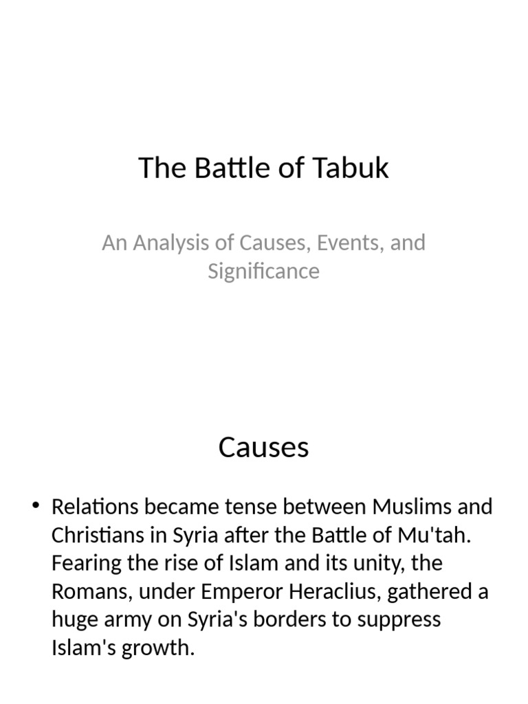 Battle of Tabuk Presentation | PDF