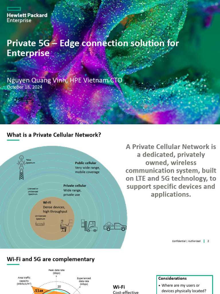 HPE - Private 5G Edge Connection Solution | PDF | Wi Fi | Cellular Network