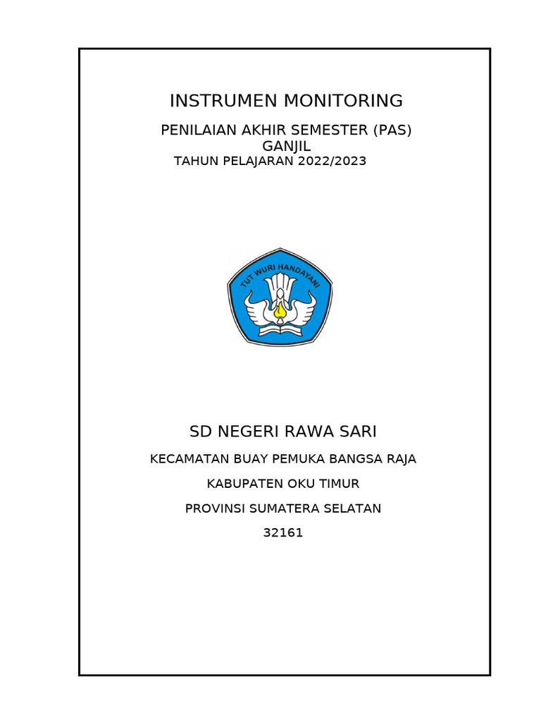 Cover Instrumen Monev Pas | PDF