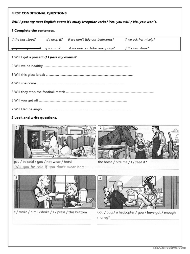 First Conditional Questions Practice | PDF