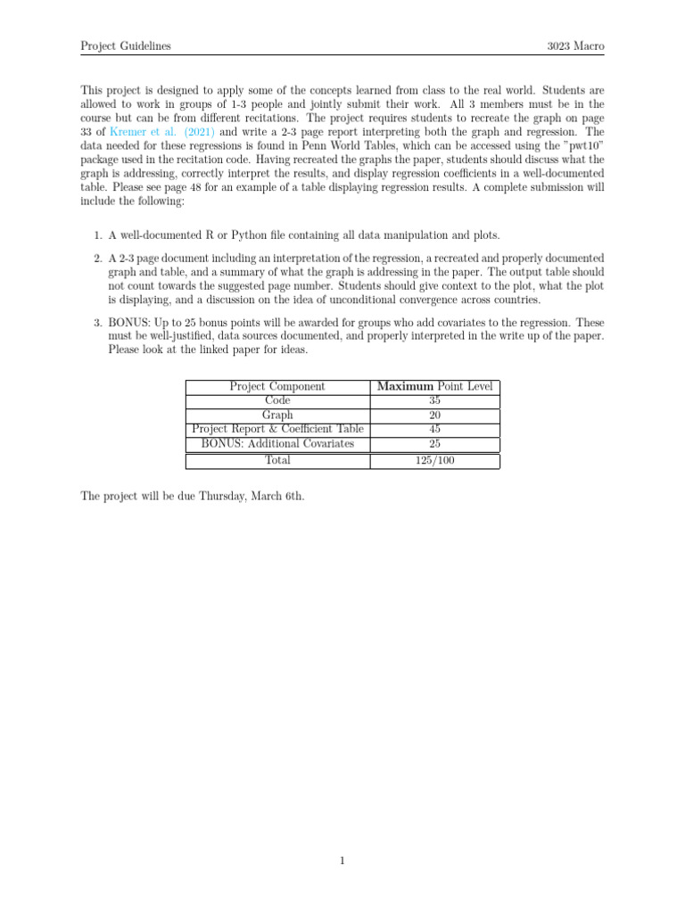 Project Guidelines | PDF