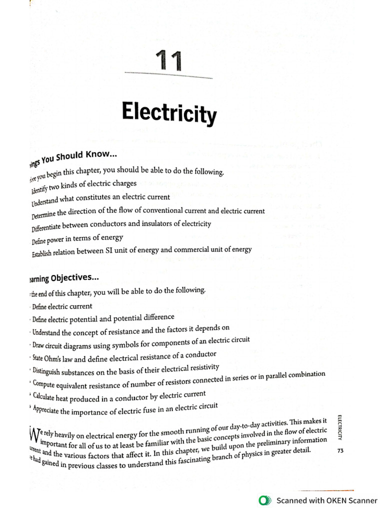 Class X_Physics_Electricity_Reference Notes | PDF