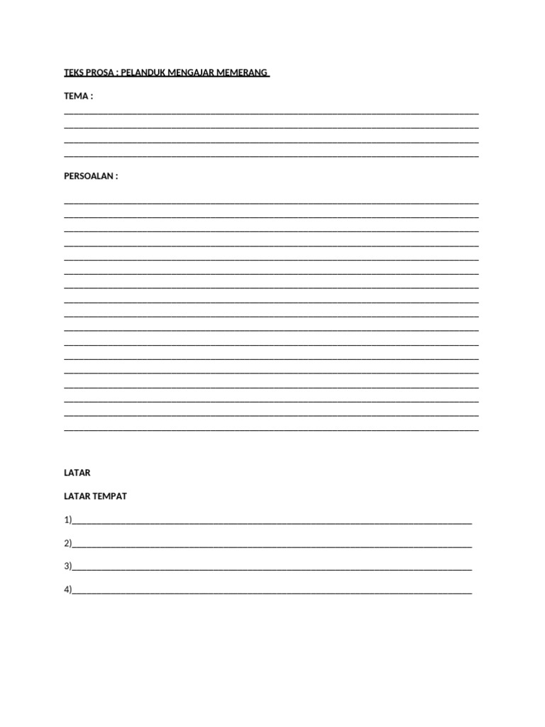 Teks Prosa Pelanduk Mengajar Memerang | PDF