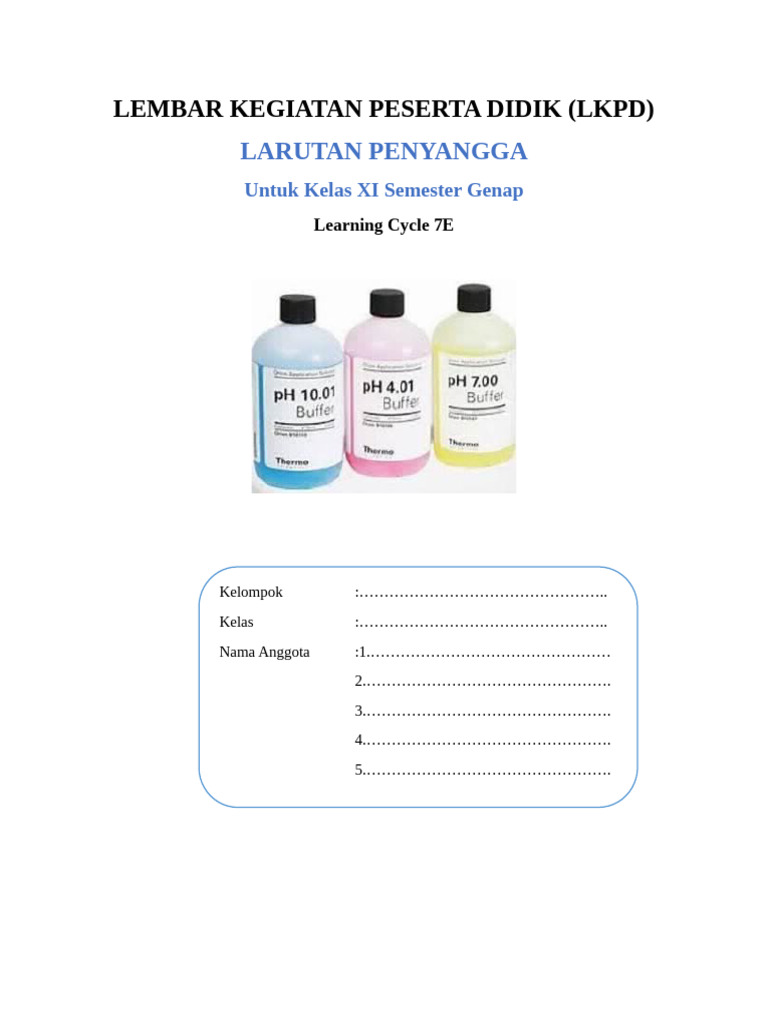 LKPD Modul Learning Cycle 7E | PDF