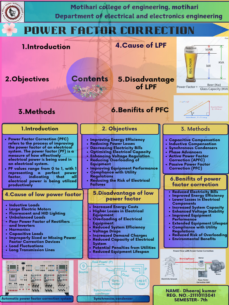 Power Factor Correction Overview | PDF | Capacitor | Electrical Equipment