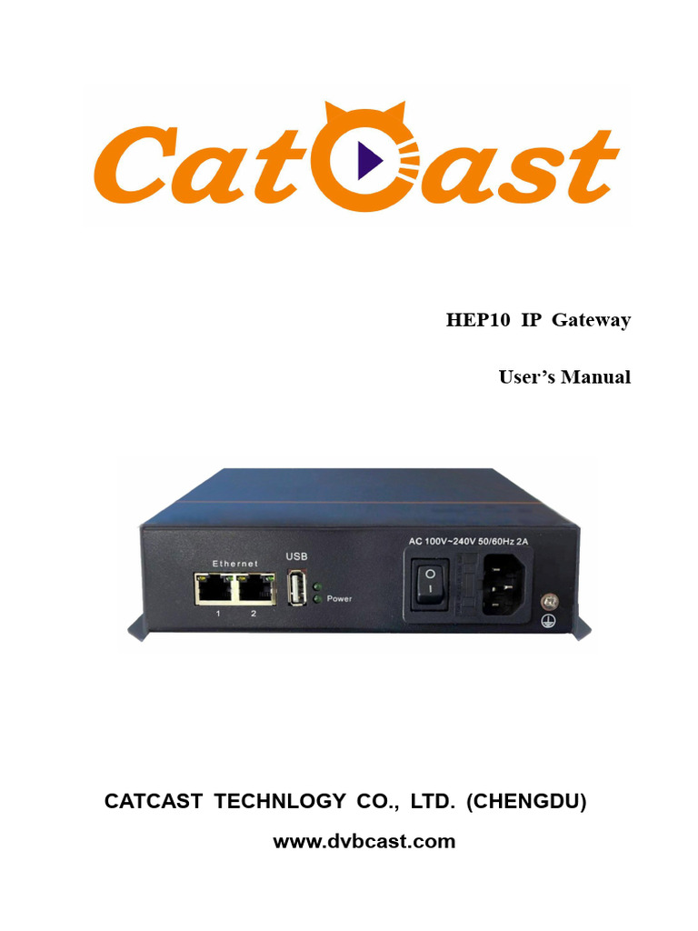 HEP10 IP Gateway. User Manual 2023.7.31 | PDF | Streaming Media | Power Supply