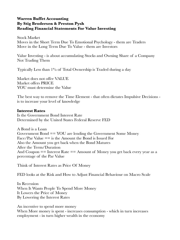 Understanding Value Investing Principles | PDF | Interest Rates | Interest
