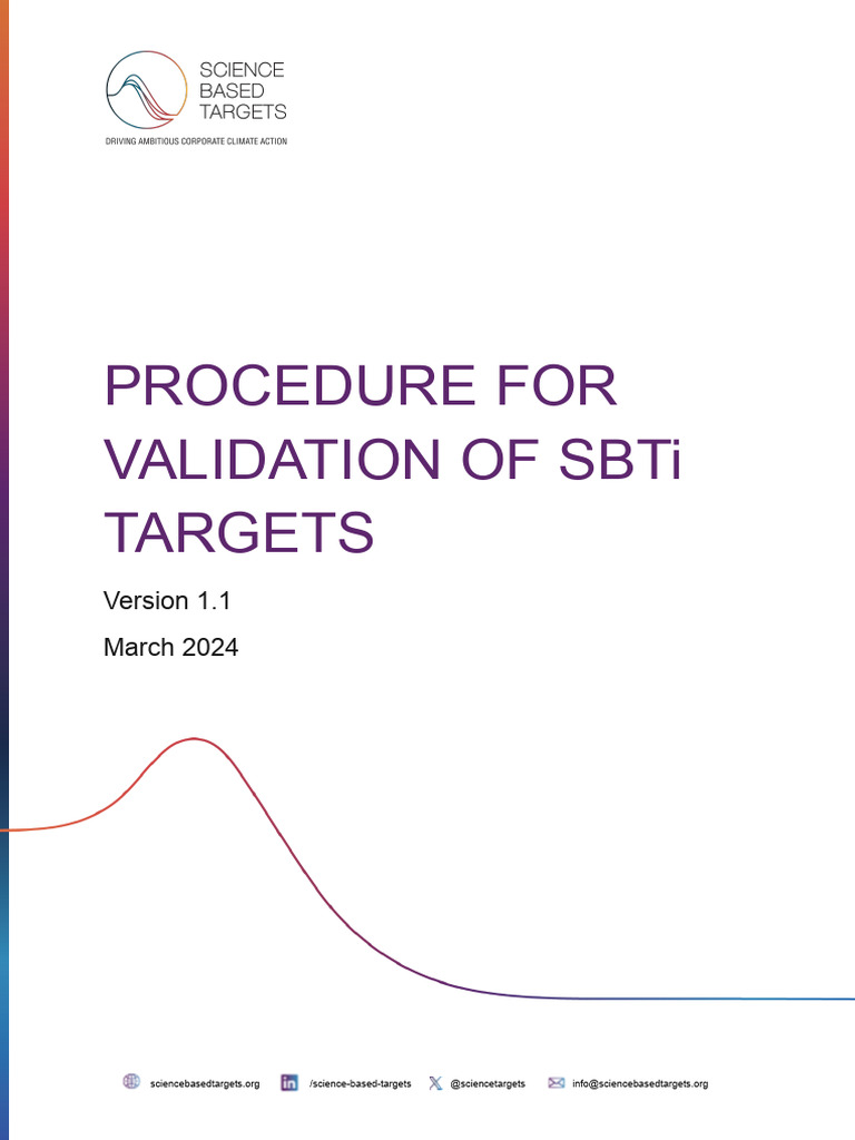 SBTi Target Validation Procedure | PDF | Small And Medium Sized ...