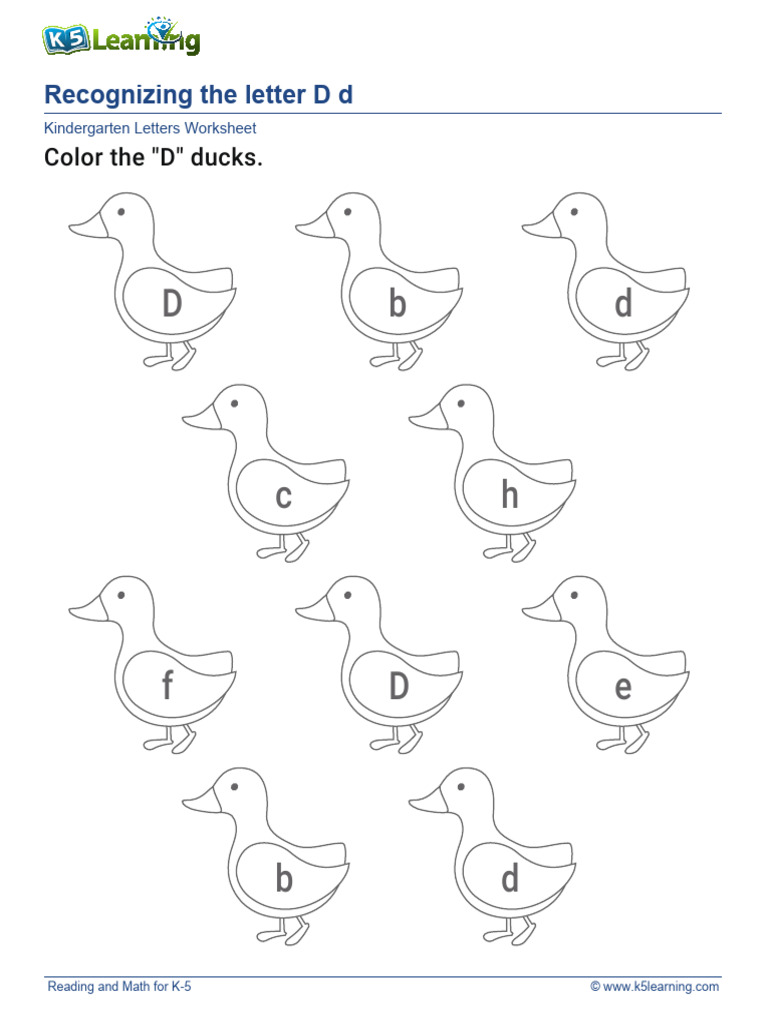 Recognize Letter D | PDF