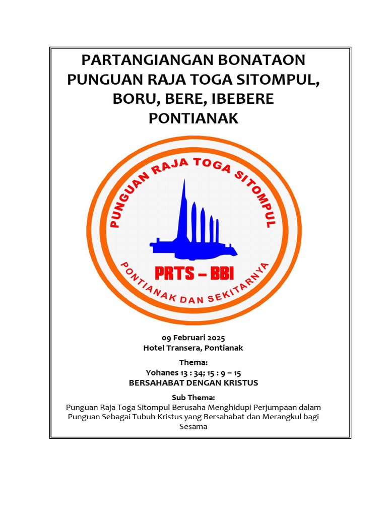 Punguan Raja Toga Sitompul 2025 | PDF