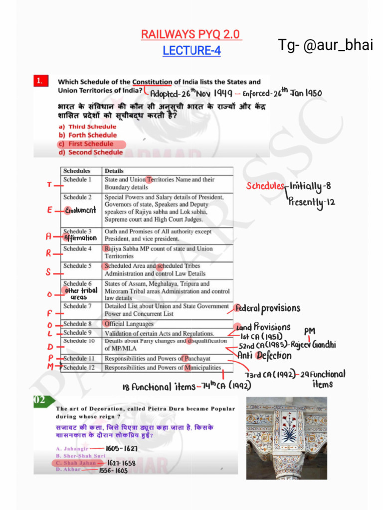 Lecture 4 Railway PYQ 2.0 | PDF