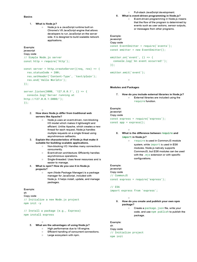51 Answers Backend And Database Interview Questions Pdf Java Script No Sql
