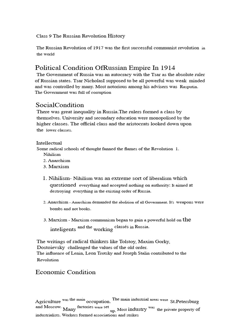 Russian Rev Worksheet | PDF | Communism | Russian Revolution