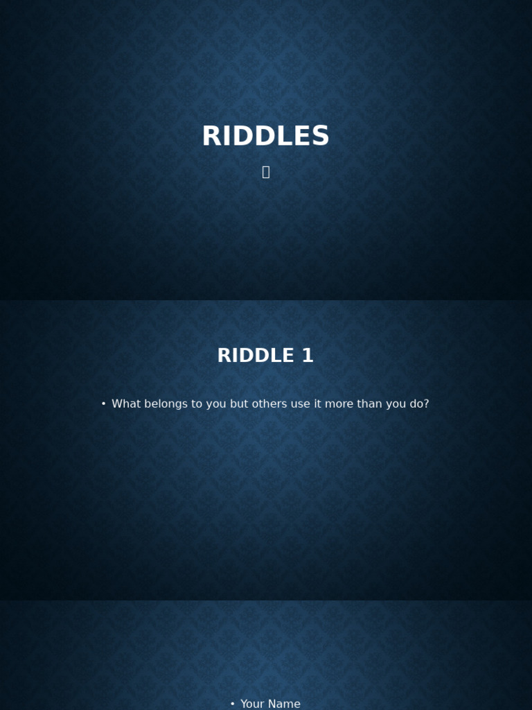 Riddles | PDF