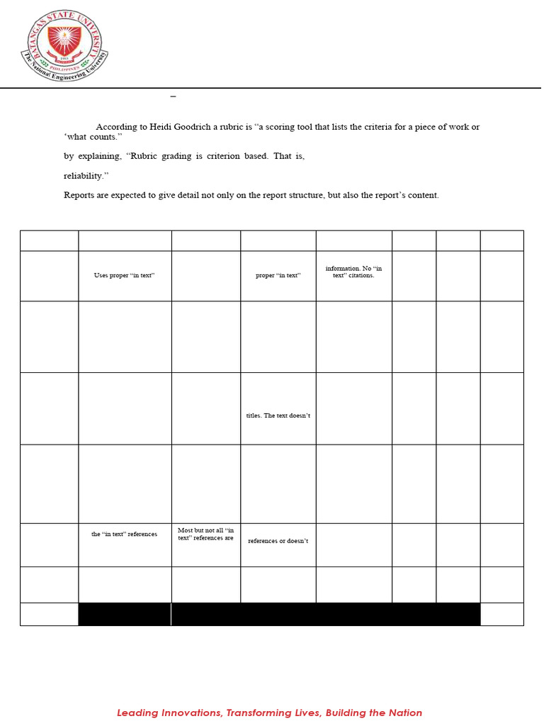 Lab Report Rubrics for Students | PDF | Plagiarism | Information
