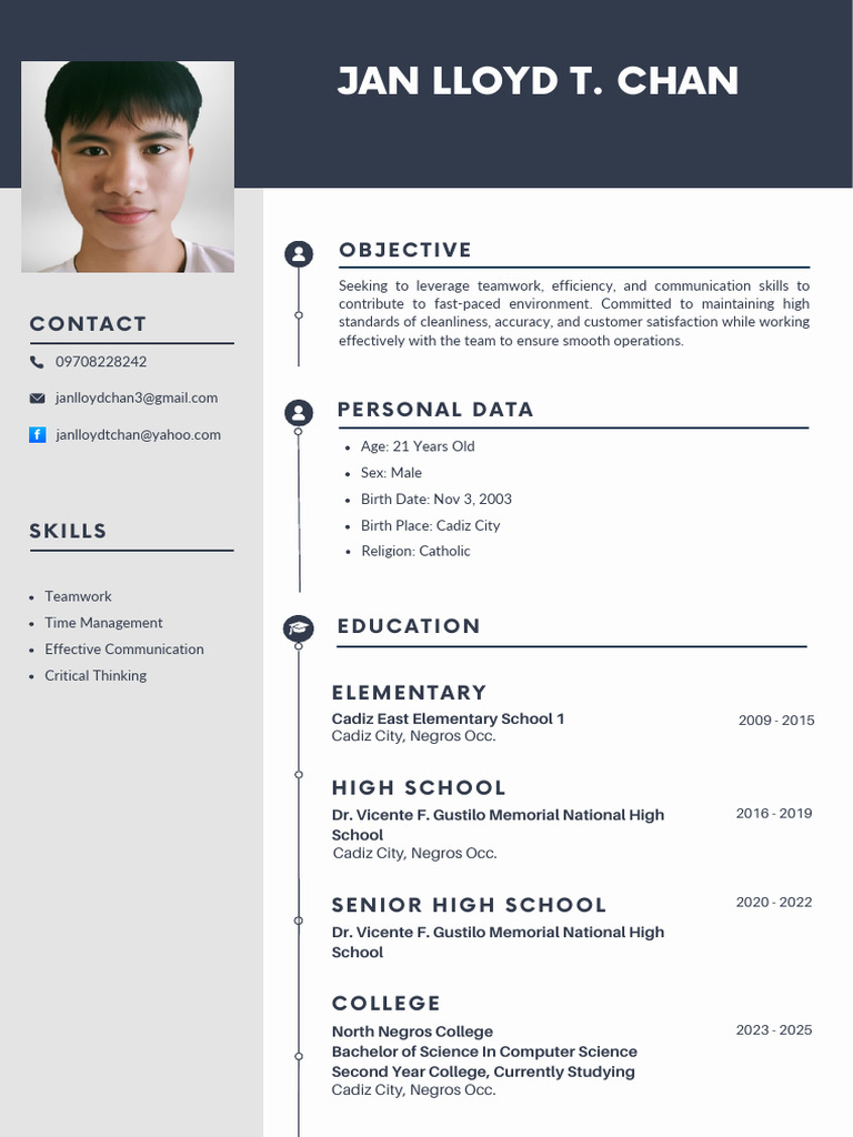Blue and Gray Simple Professional CV Resume | PDF