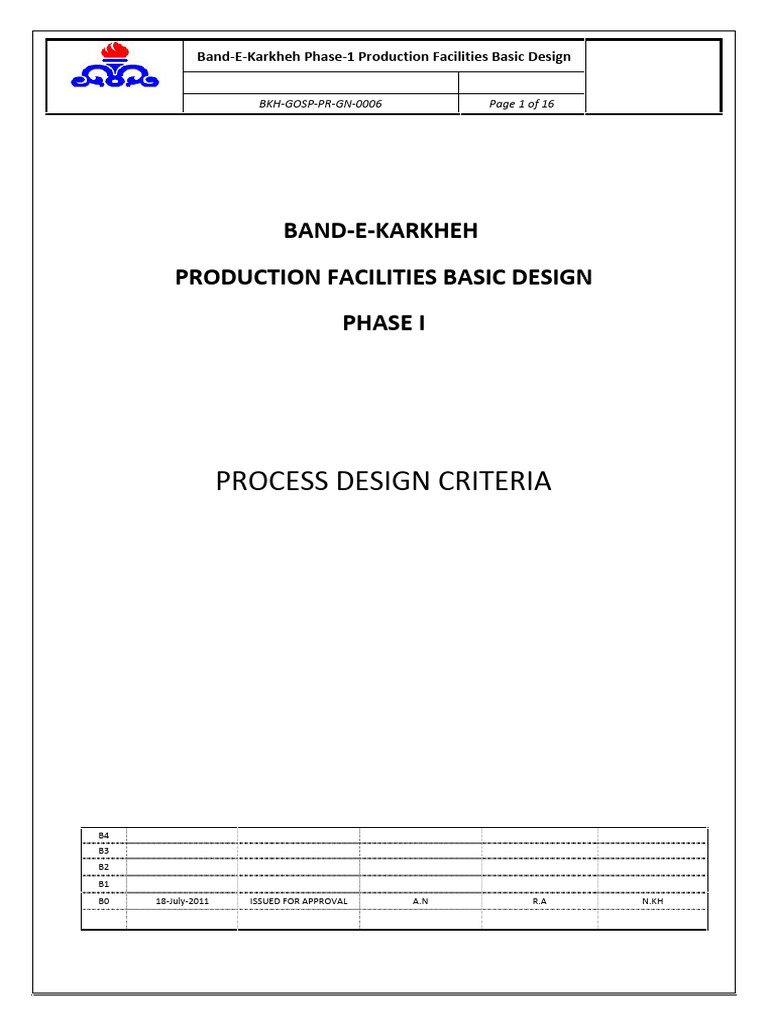 PROCESS DESIGN CRITERIA (1) | PDF | Pump | Pipe (Fluid Conveyance)