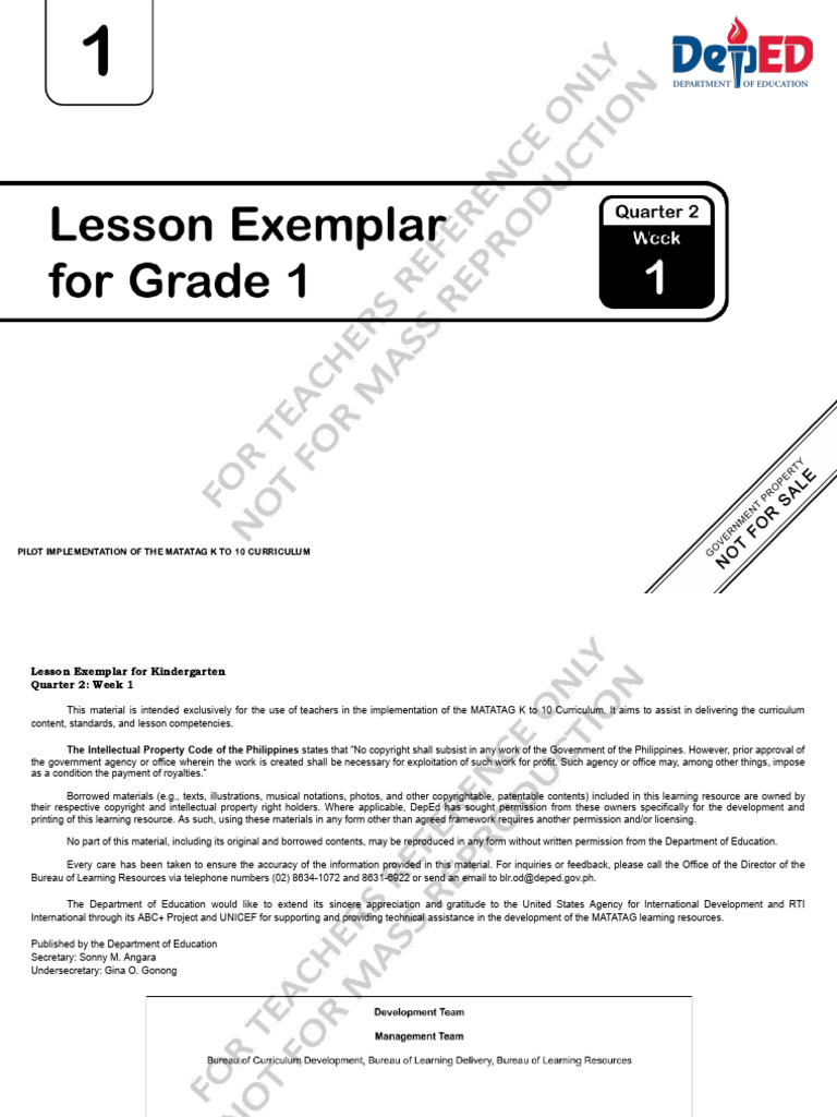 Le Reading&Literacy 1 q2 w1.Docx | PDF | Word | Curriculum