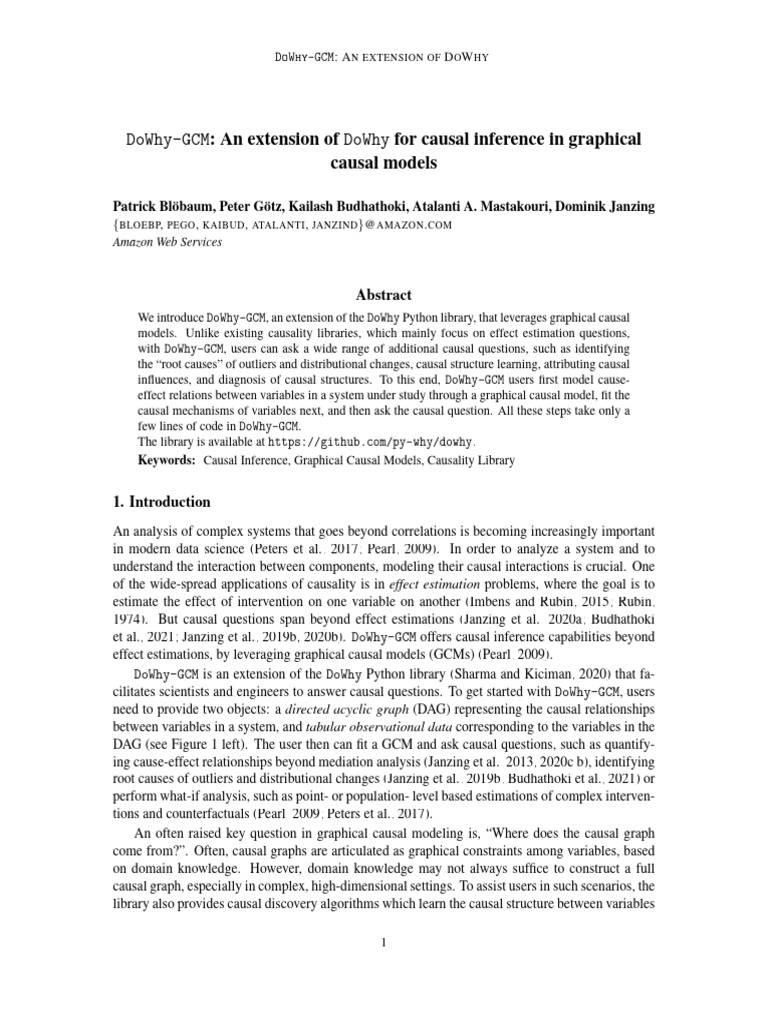 DoWhy-GCM: Advanced Causal Inference Tool | PDF | Causality
