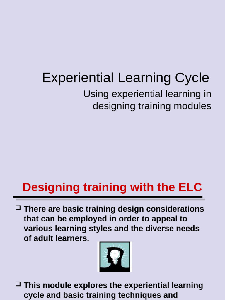 3 Experiential Learning | PDF | Learning | Goal