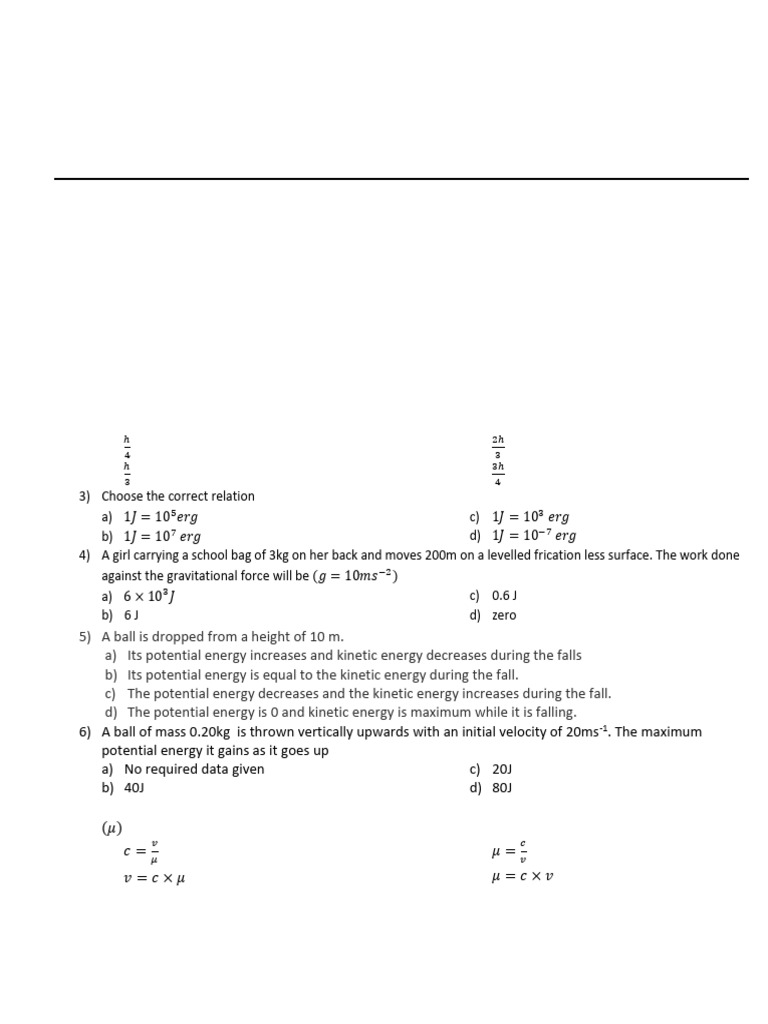 Grade 10 - Unit Test 2 (50% Portions) Physics 2023-24 July | PDF ...