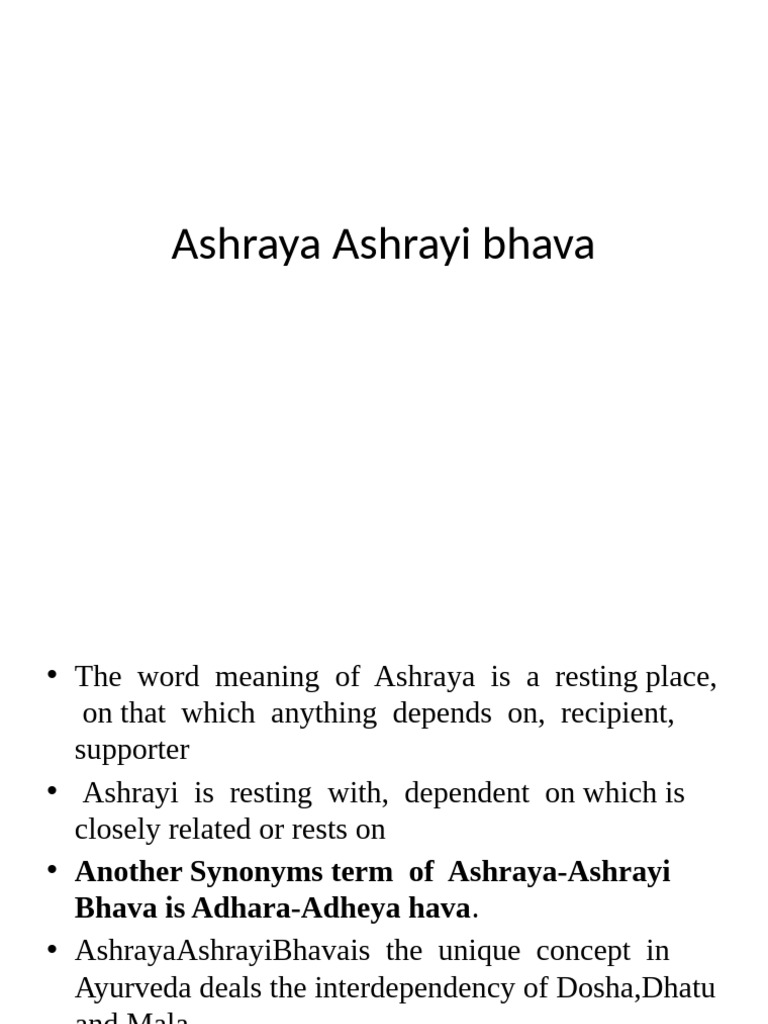Understanding Ashraya-Ashrayi Bhava | PDF
