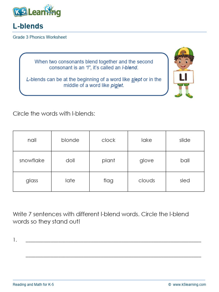 Grade 3 Consonant Blends 7jv | PDF