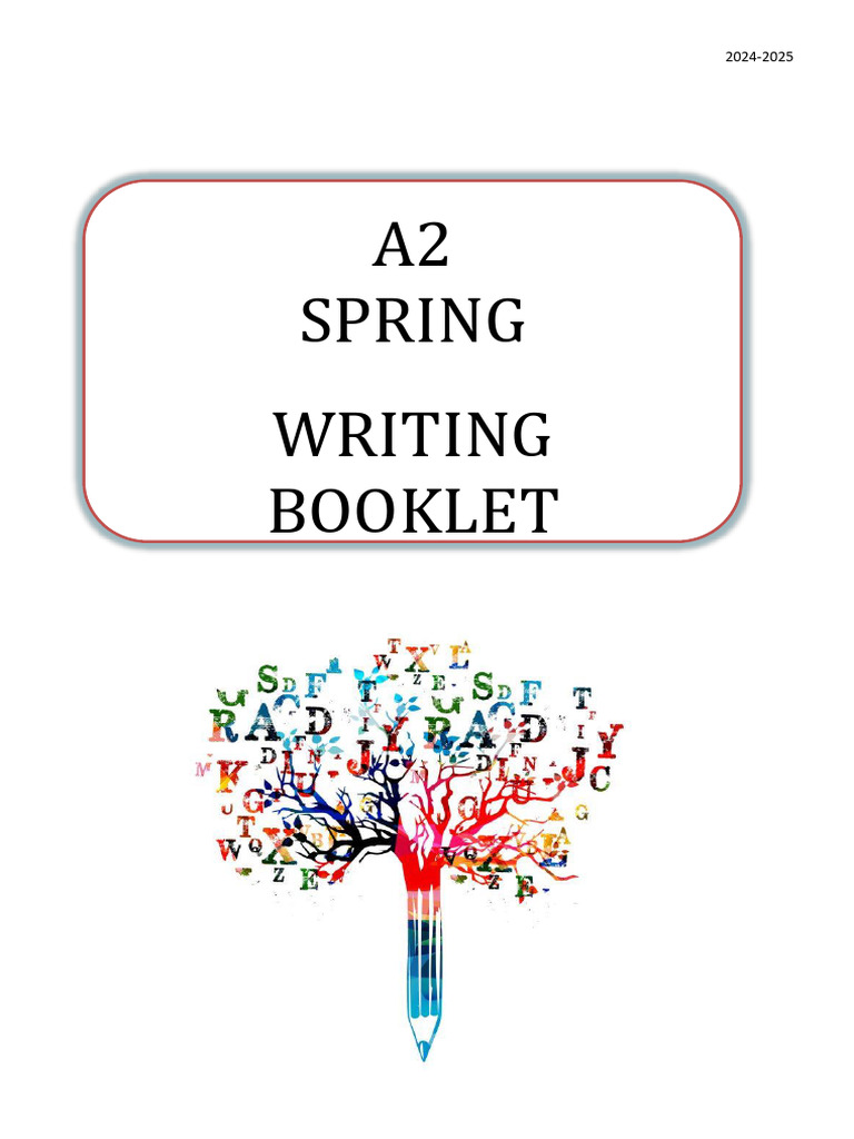 A2 Spring Writing Booklet | PDF | Noun | Adjective