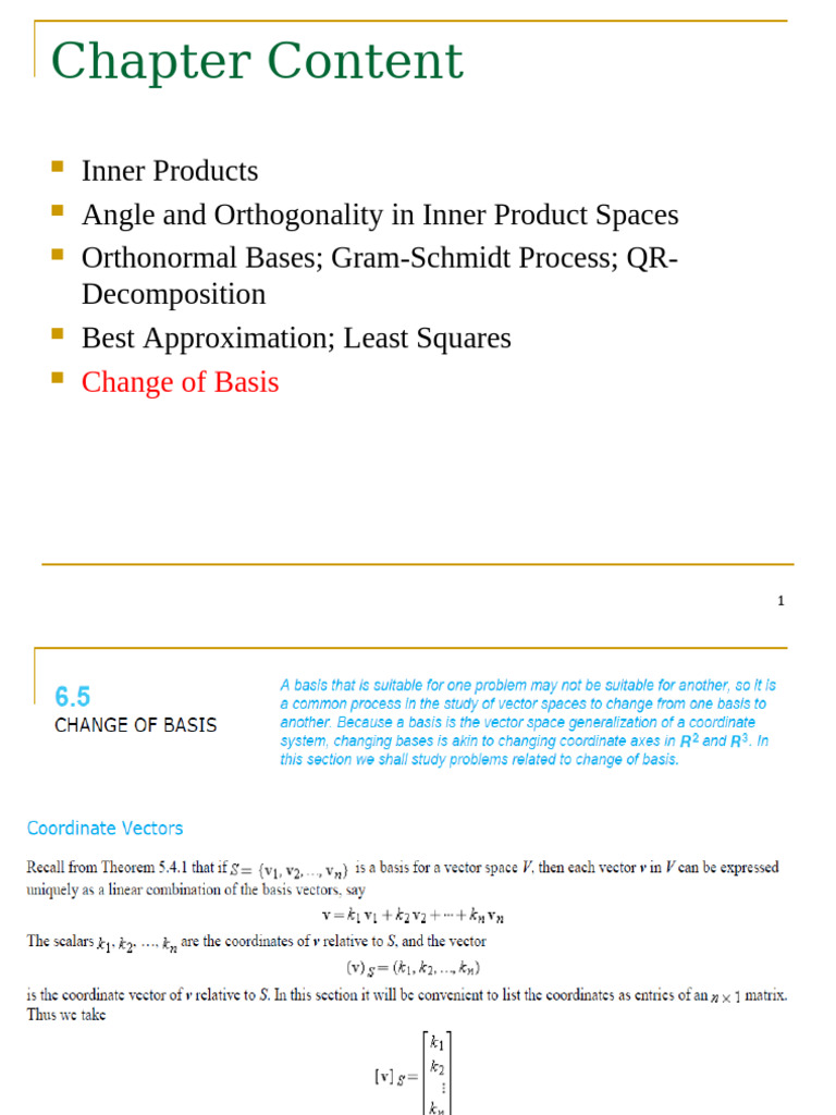 chap_6.5 | PDF | Basis (Linear Algebra) | Matrix (Mathematics)