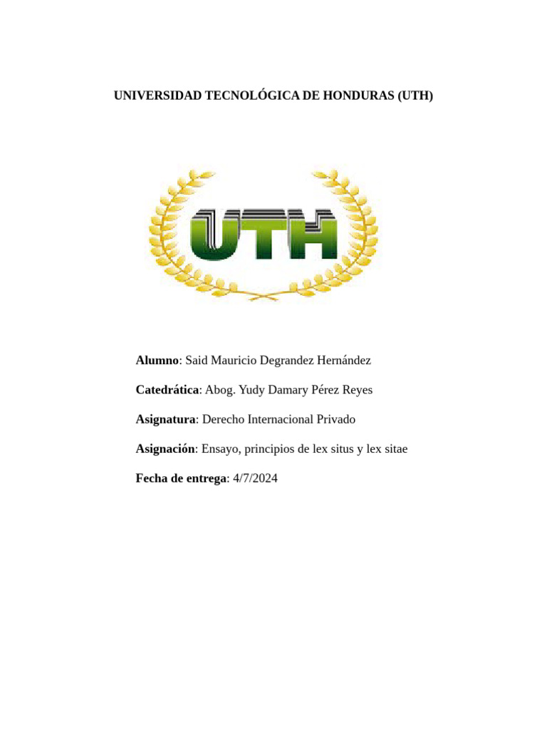 Lex Rei Sitae y Lex Situs en Derecho | PDF | Propiedad | Derechos