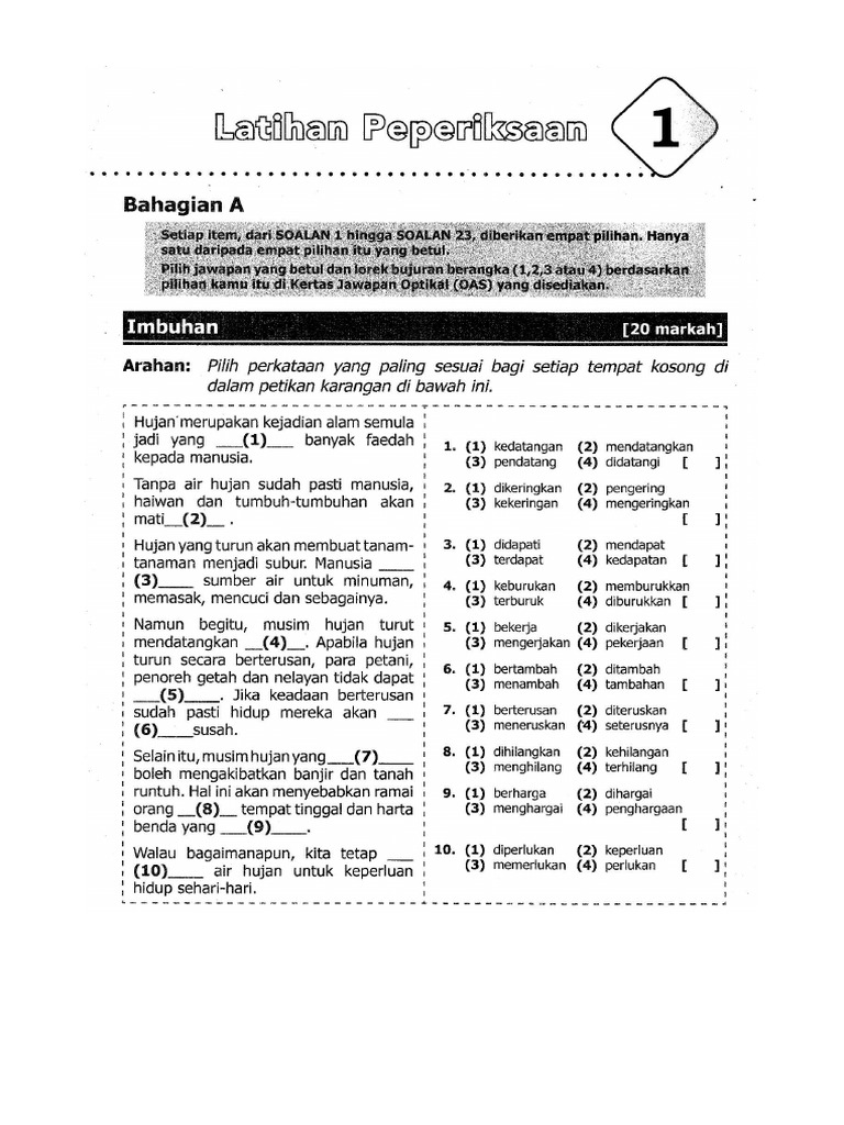 P5 Malay Practice 1 | PDF