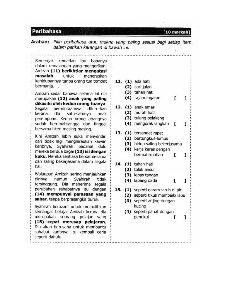 P5 Malay Practice 1 | PDF