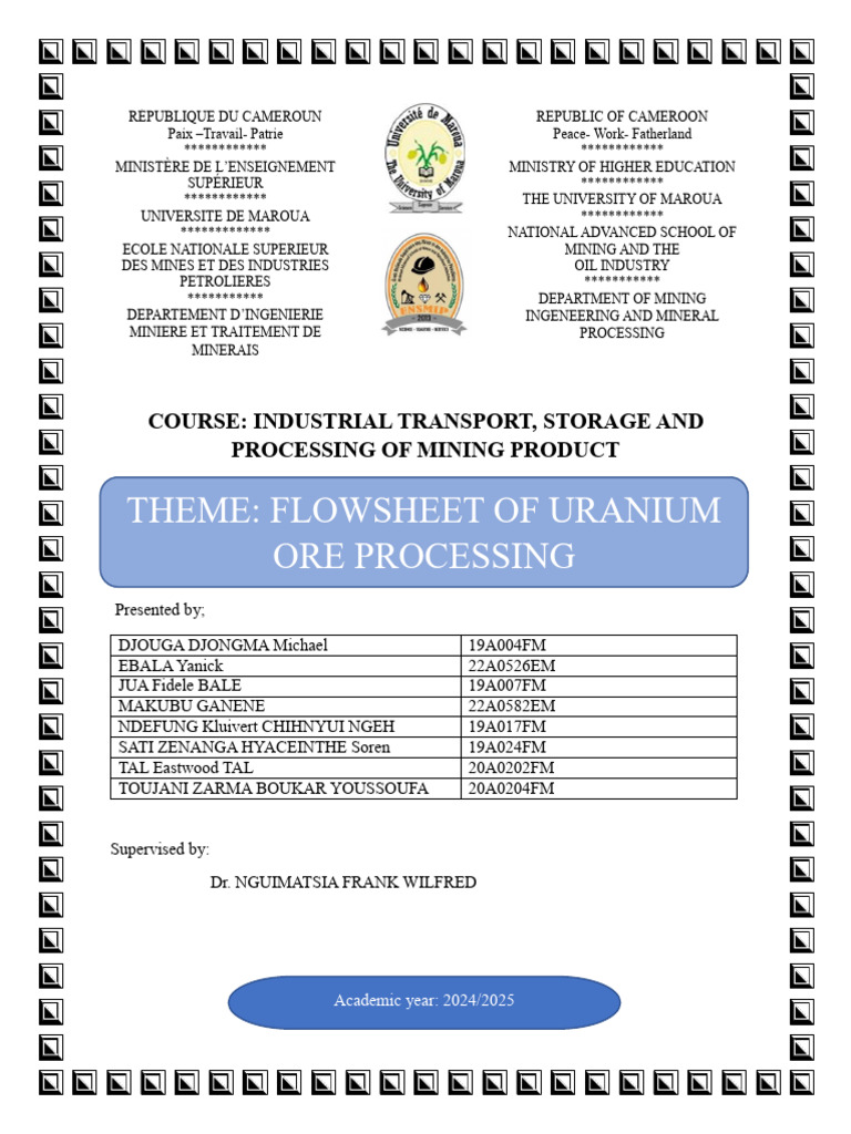 Uranium Ore Processing Flowsheet Guide | PDF | Uranium | Nuclear Fuel