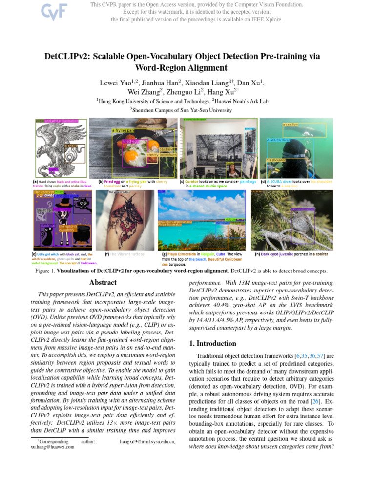 DetCLIPv2: Open-Vocabulary Detection | PDF | Annotation | Cognitive Science