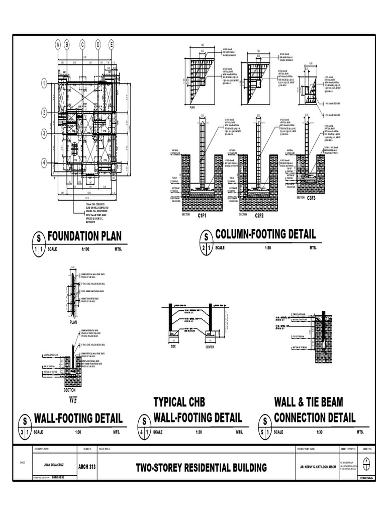 Foundation ColumnFooting Wall-Footing | PDF | Architectural Elements | Structural Engineering