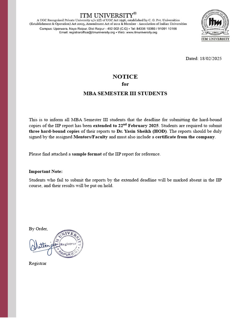 IIP Report Submission | PDF