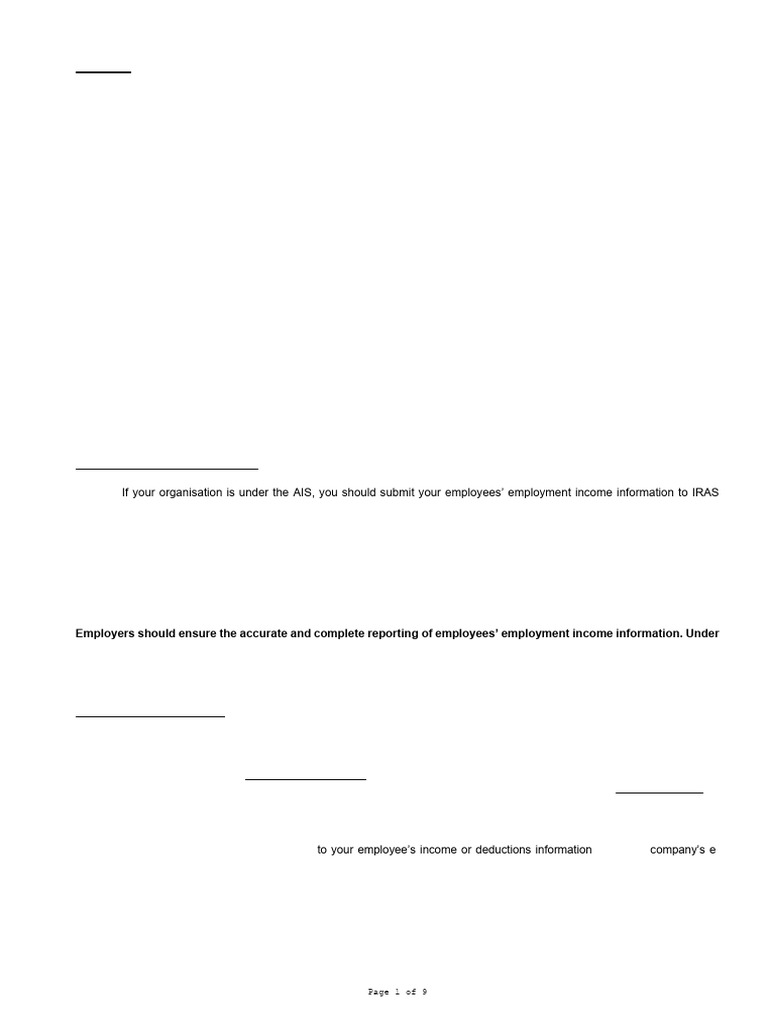 Employer's Guide to Form IR8A | PDF | Cost Of Living | Taxes