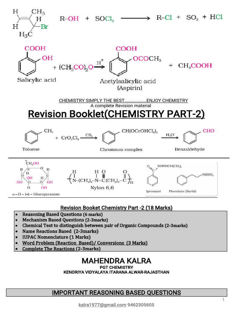 Chemistry Revision Booklet Part 2 | PDF | Chemical Substances