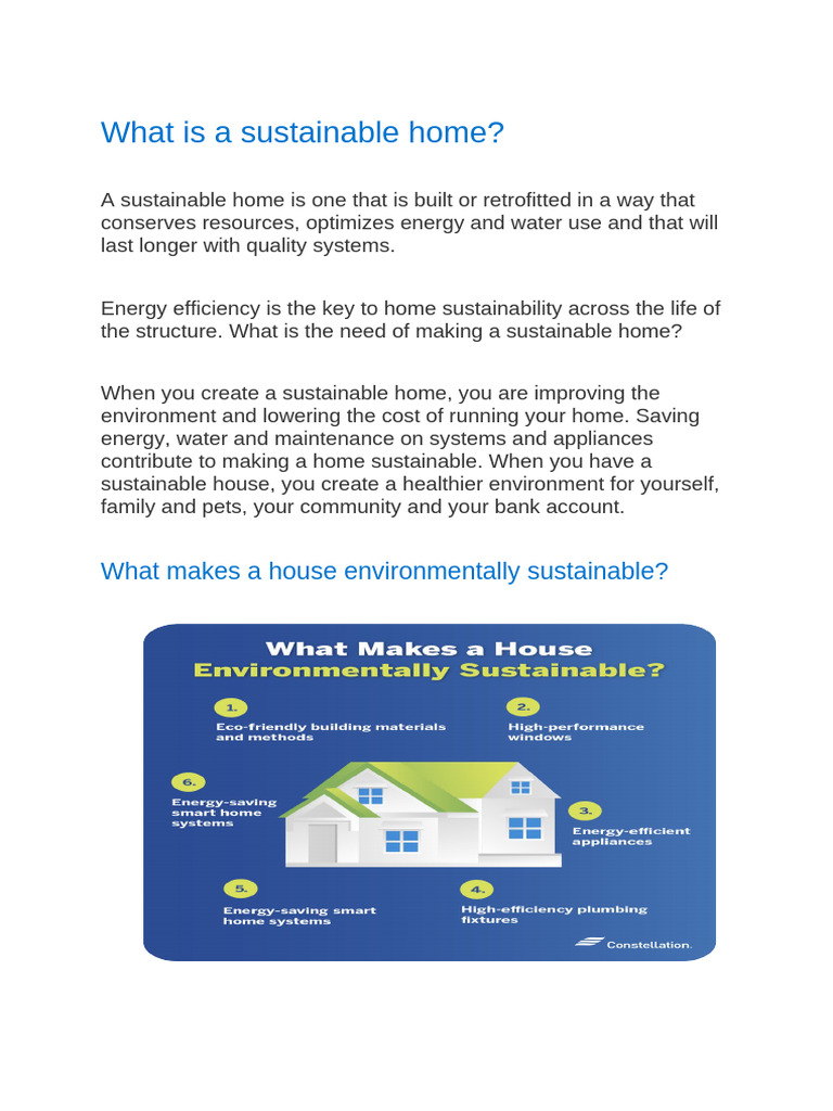 Guide to Building a Sustainable Home | PDF | Efficient Energy Use ...