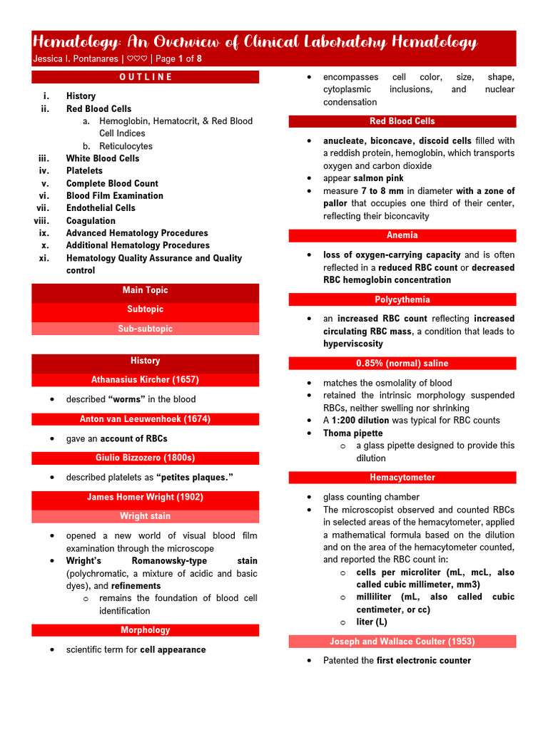 Overview of Clinical Laboratory Hematology | PDF | Coagulation | Red ...