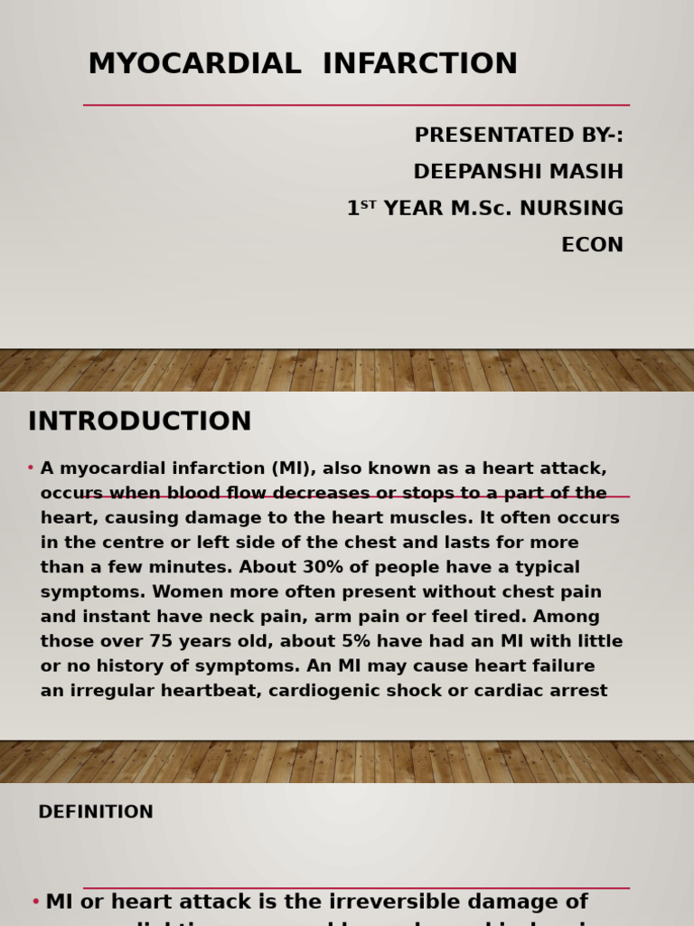 Myocardial Infarction | PDF | Myocardial Infarction | Heart