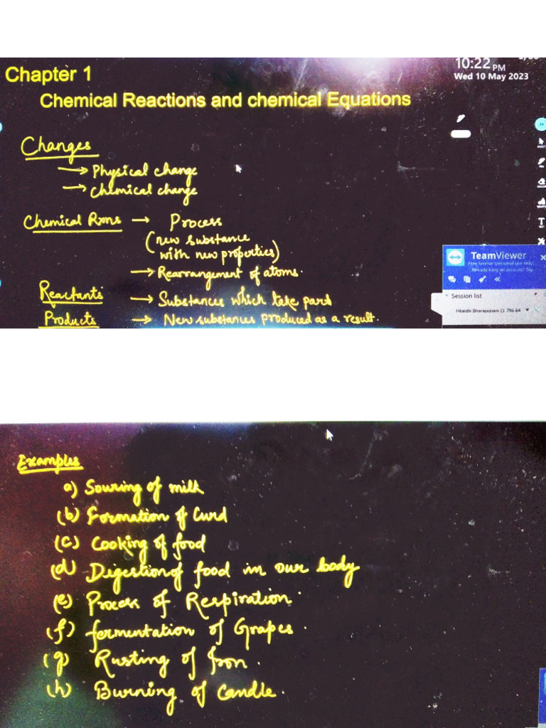 Chemical Reactions Notes | PDF