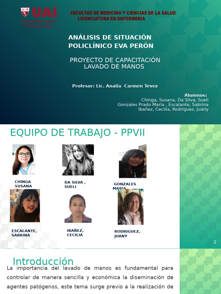 Defensa Proyecto Lavado de Manos de Ppvii | PDF | Enfermería | Hospital