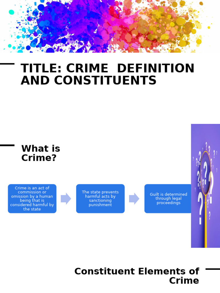 Understanding Crime and Its Elements | PDF | Crimes | Crime & Violence