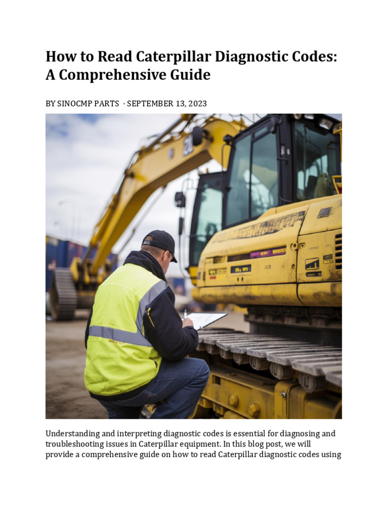 Caterpillar Diagnostic Code Guide | PDF | Troubleshooting | Software