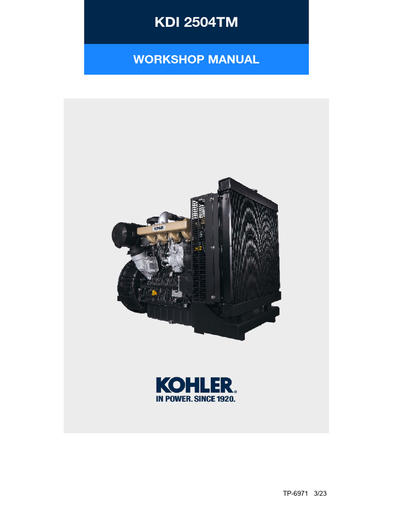 KDI 2504TM Workshop Manual Guide | PDF | Diesel Fuel | Biodiesel