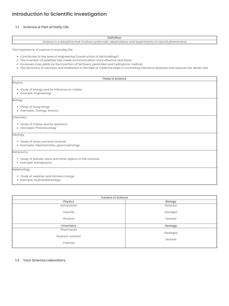 Introduction to Scientific Investigation | PDF | Observational Error ...
