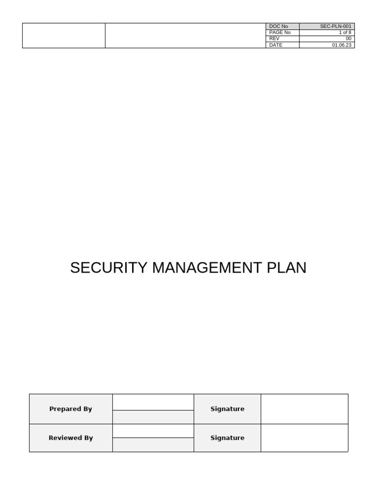 Security Plan | PDF | Securities | Security Guard