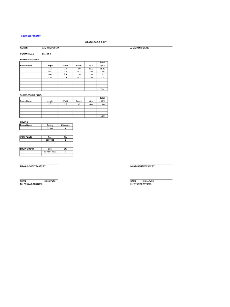 Panel Measurement | PDF