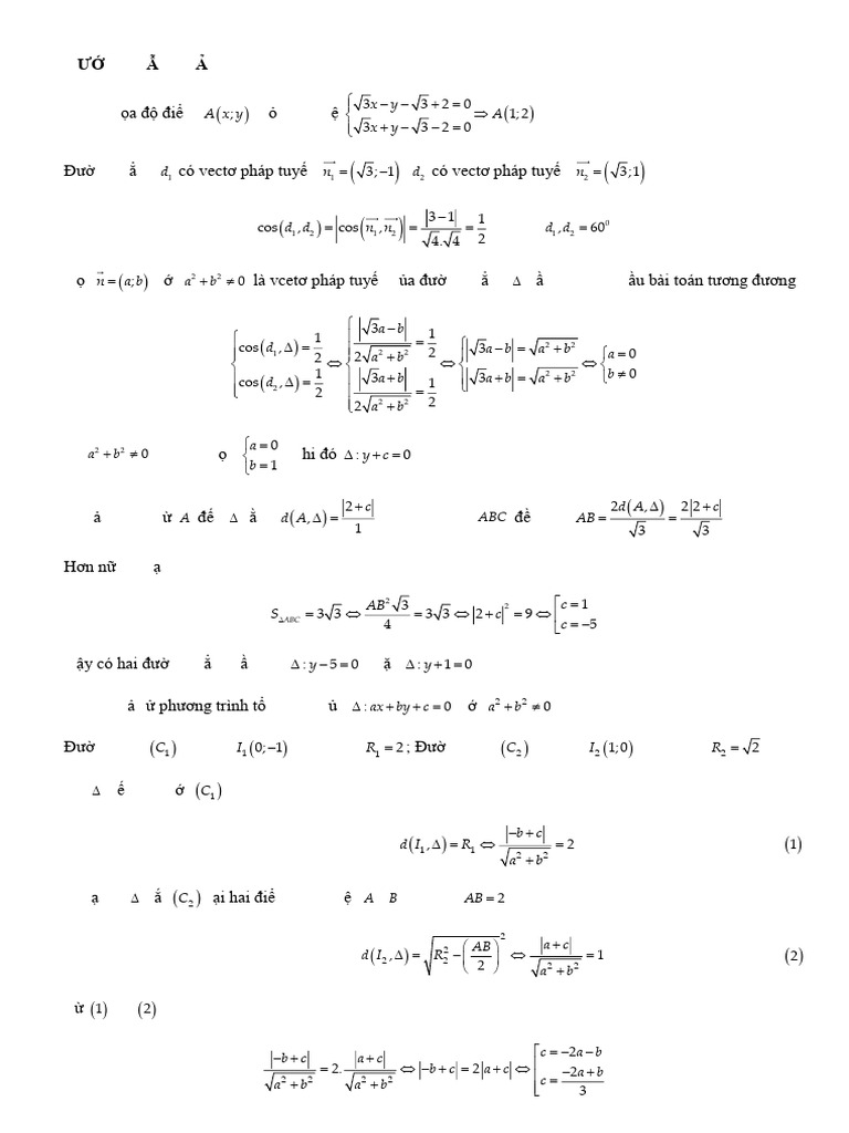 Hướng Dẫn Giải Vdc Hình Học 10-Hk2 | PDF